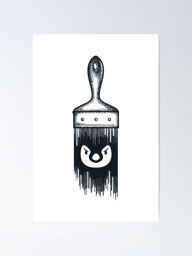 "Draw linux" Poster by ShoeBill99 | Redbubble