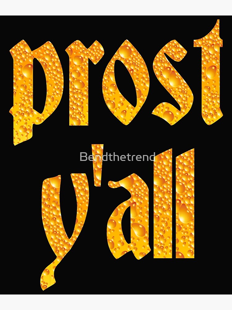 "Oktoberfest Prost Sausage Beer Drinking" Poster for Sale by ...