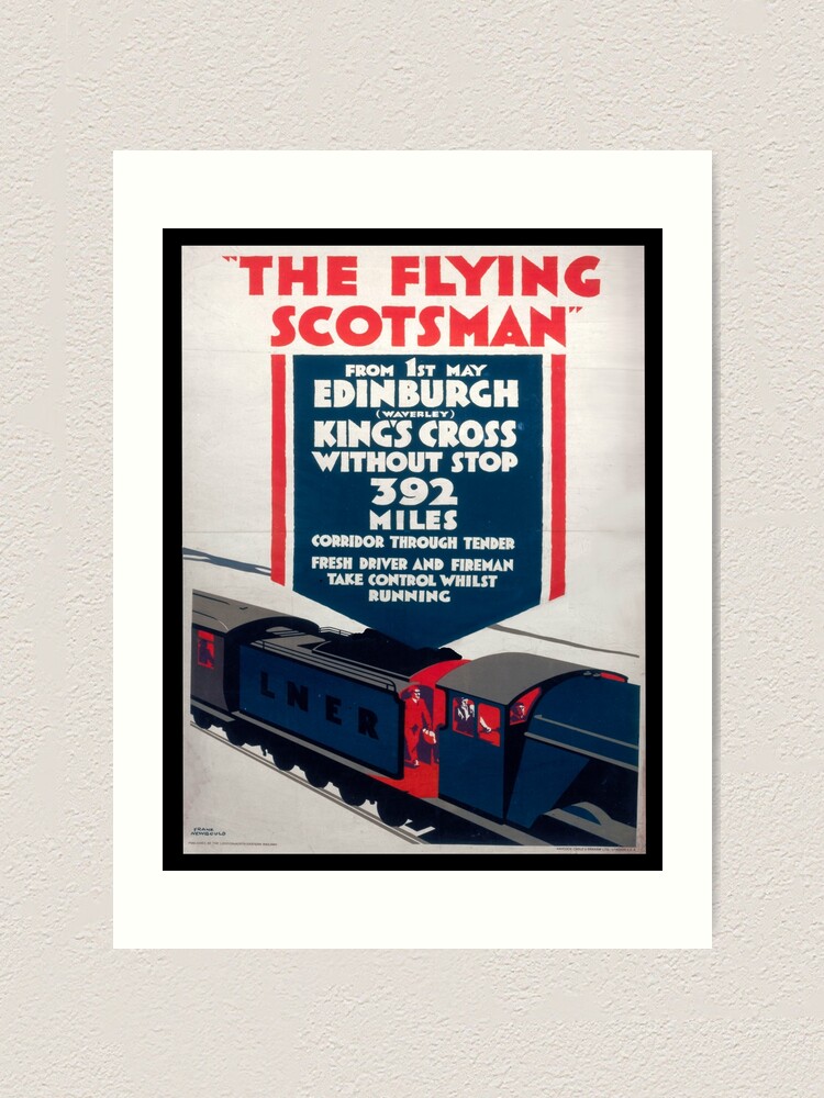 "The Flying Scotsman Vintage Steam Train Poster" Art Print by ...