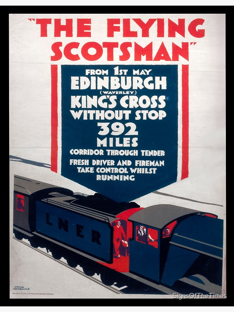 "The Flying Scotsman Vintage Steam Train Poster" Poster by ...