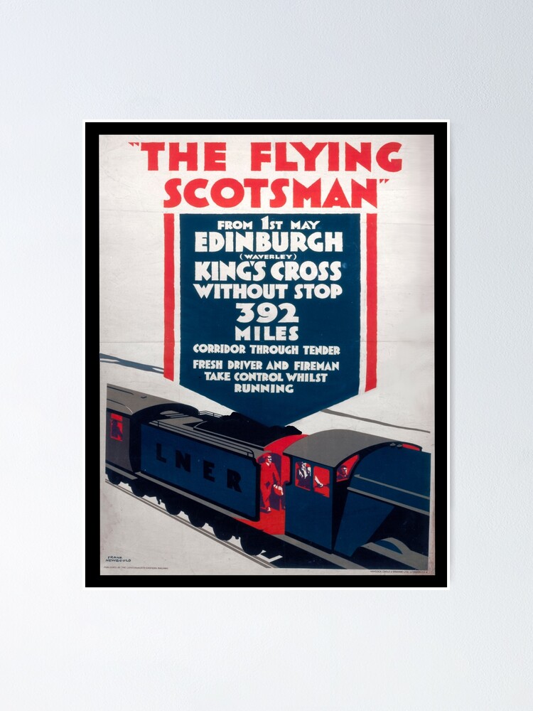 "The Flying Scotsman Vintage Steam Train Poster" Poster by ...