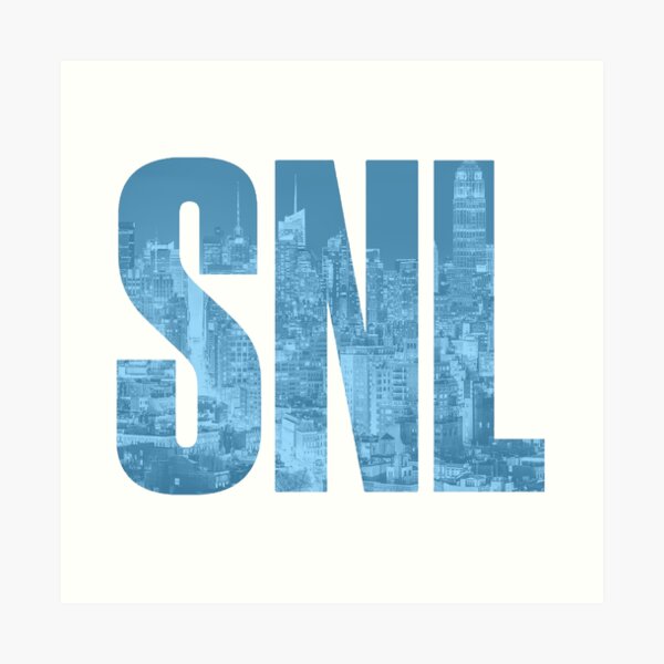 "SNL LOGO CITY - BLUE" Art Print for Sale by lee-uh-lee | Redbubble