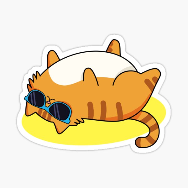 Orange Cat Stickers | Redbubble