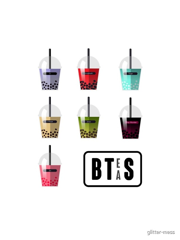 "BT(ea)S - BTS as bubble tea" iPhone Case for Sale by glitter-mess ...