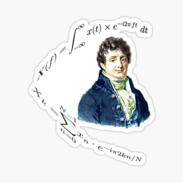 "Joseph Fourier" Sticker by GePadeSign | Redbubble