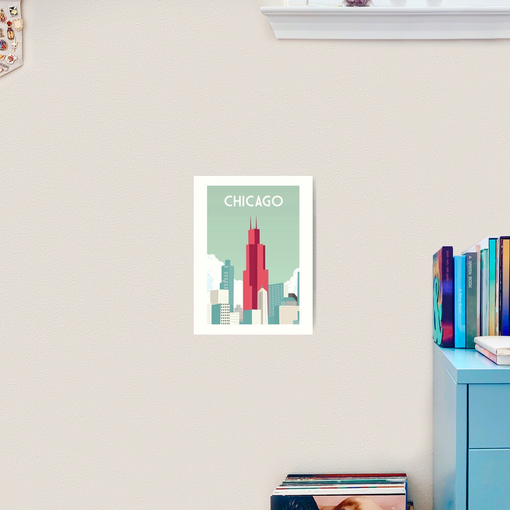 "Chicago illinois | Vintage Travel Poster |Chicago poster | City poster ...