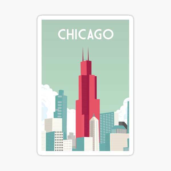 "Chicago illinois | Vintage Travel Poster |Chicago poster | City poster ...