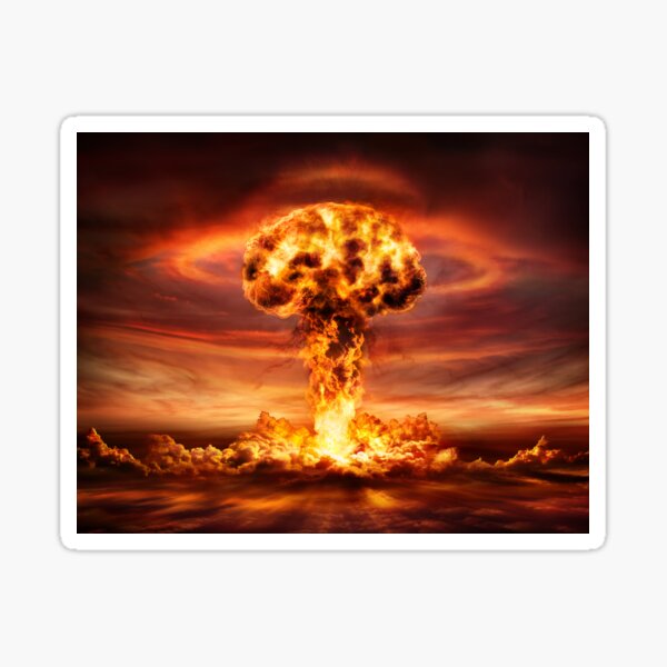 "Nuclear Explosion" Sticker for Sale by xSpacePiratex | Redbubble