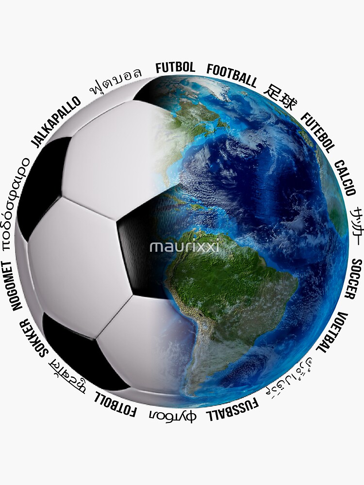 "One World Football Design " Sticker by maurixxi | Redbubble
