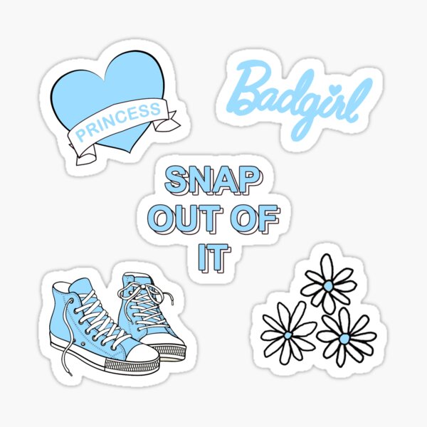 "Light Blue Sticker Pack" Sticker for Sale by Leilasayan | Redbubble
