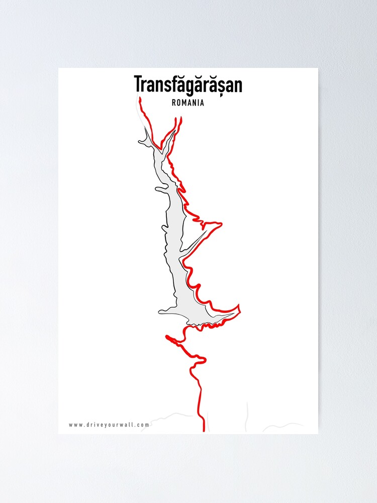 Póster «TRANSFAGARASAN - MAPA DE CARRETERA» de DriveYourWall | Redbubble
