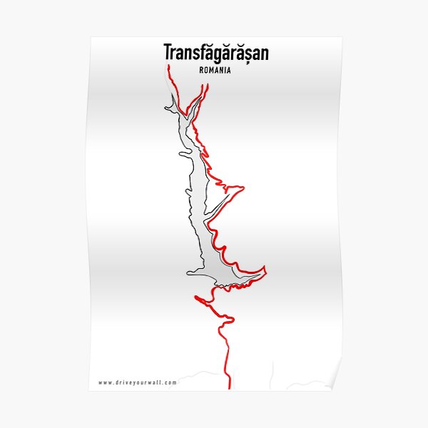 Póster «TRANSFAGARASAN - MAPA DE CARRETERA» de DriveYourWall | Redbubble