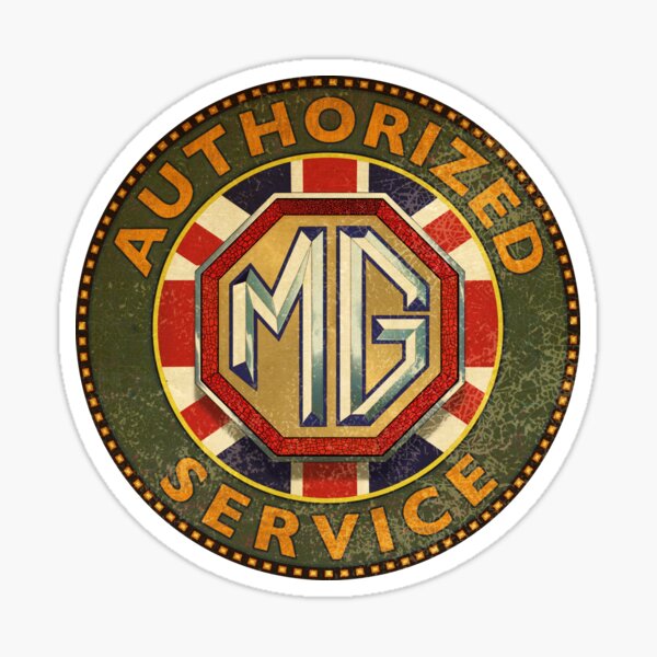 "Authorized MG service" Sticker for Sale by Centuryvault | Redbubble