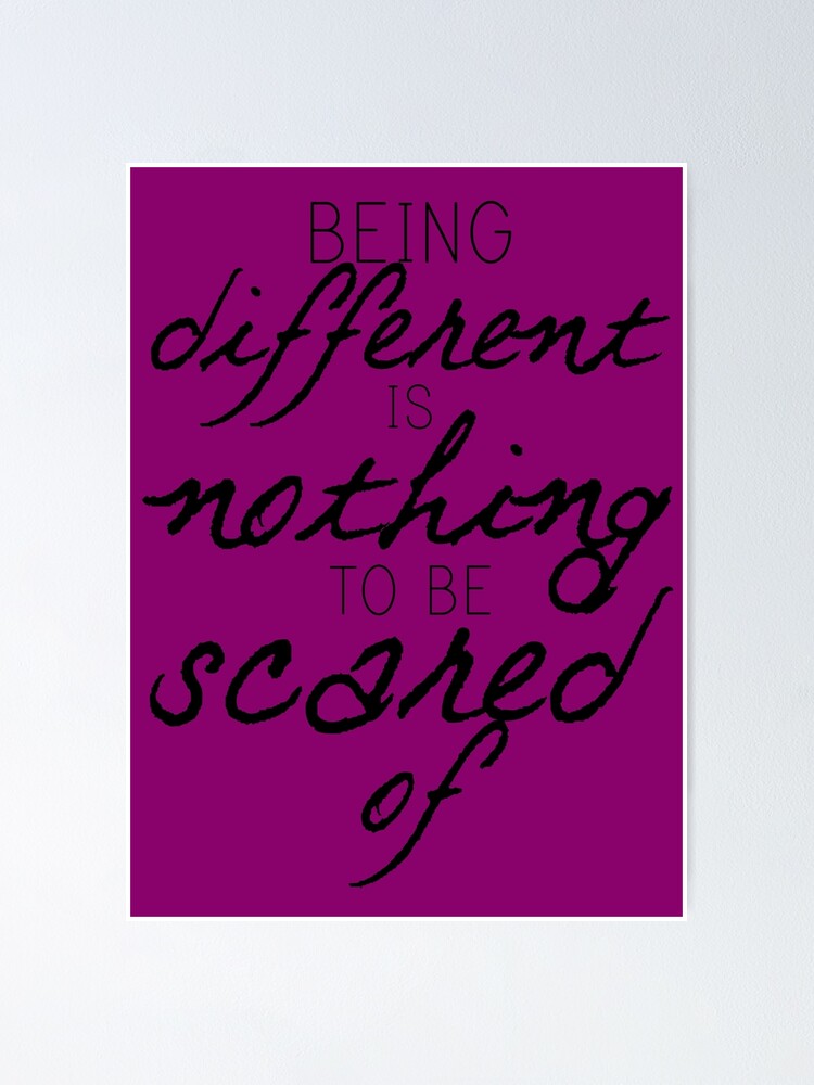 "Merlin-Inspired "Being Different"" Poster by mulberrydragon | Redbubble
