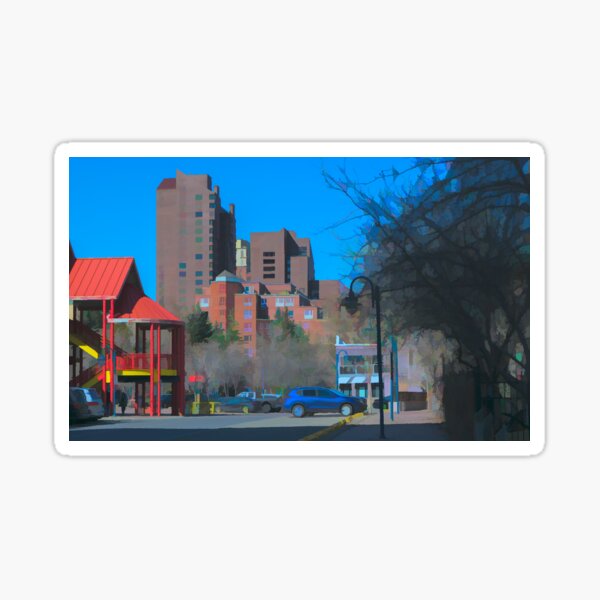 "Calgary downtown illustration" Sticker for Sale by CanadianWild418 ...
