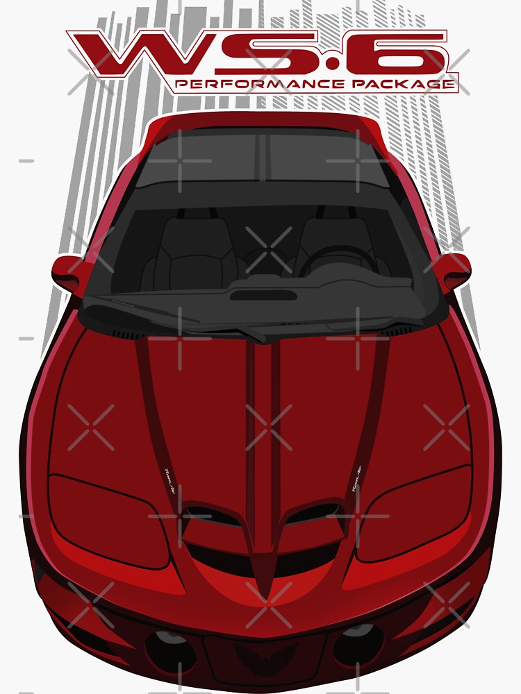"Pontiac Trans Am WS6 4thgen - Maple Red" Sticker for Sale by V8social ...