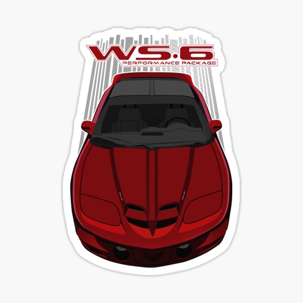 "Pontiac Trans Am WS6 4thgen - Maple Red" Sticker for Sale by V8social ...