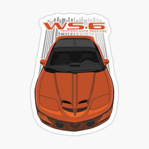 "Pontiac Trans Am WS6 4thgen - Orange" Sticker for Sale by V8social ...