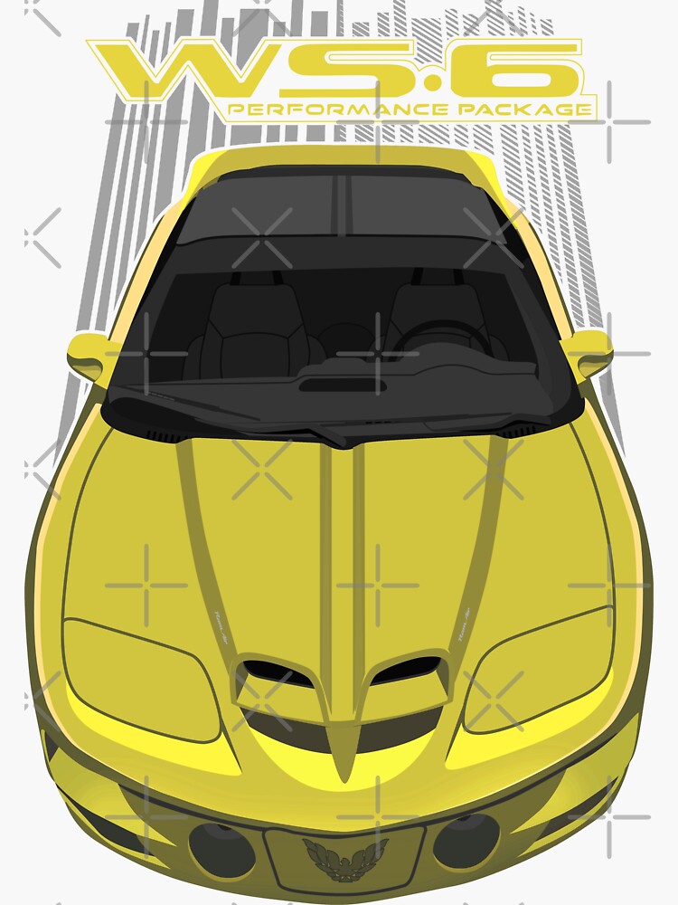 "Pontiac Trans Am WS6 4thgen - Yellow" Sticker for Sale by V8social ...