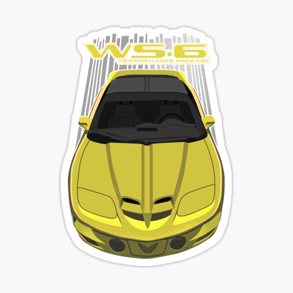 "Pontiac Trans Am WS6 4thgen - Yellow" Sticker for Sale by V8social ...