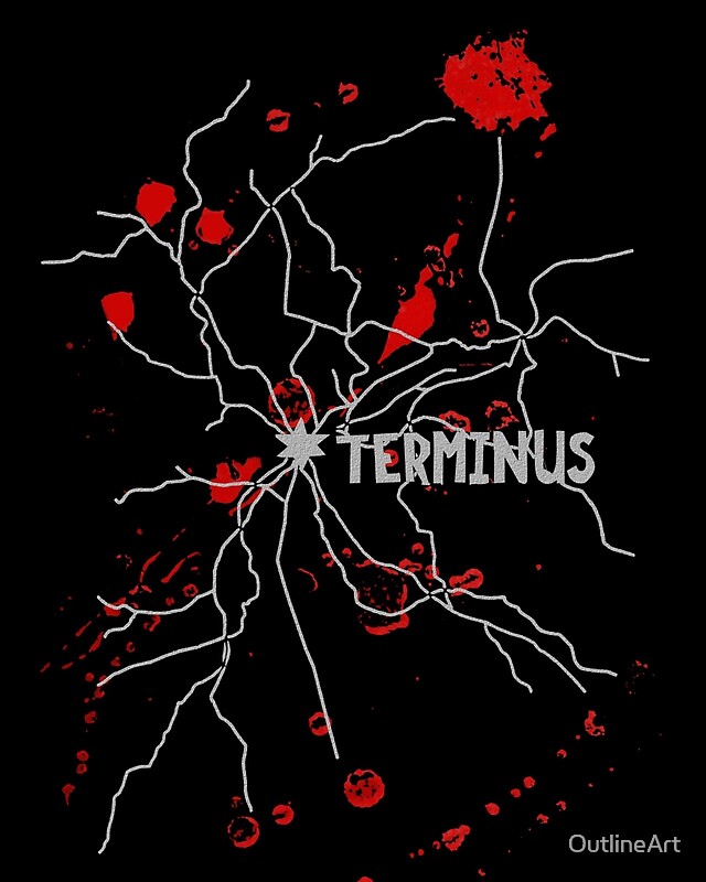 "The Walking Dead - Terminus Map" by OutlineArt | Redbubble