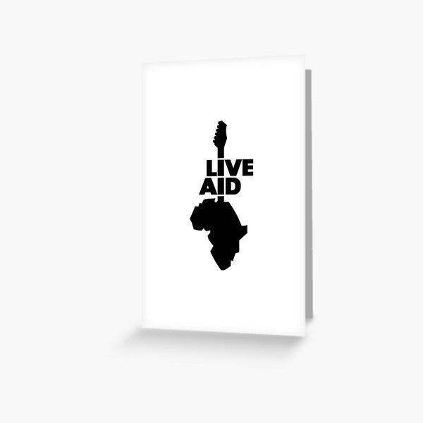 "live aid logo" Greeting Card for Sale by abbyygriffin | Redbubble