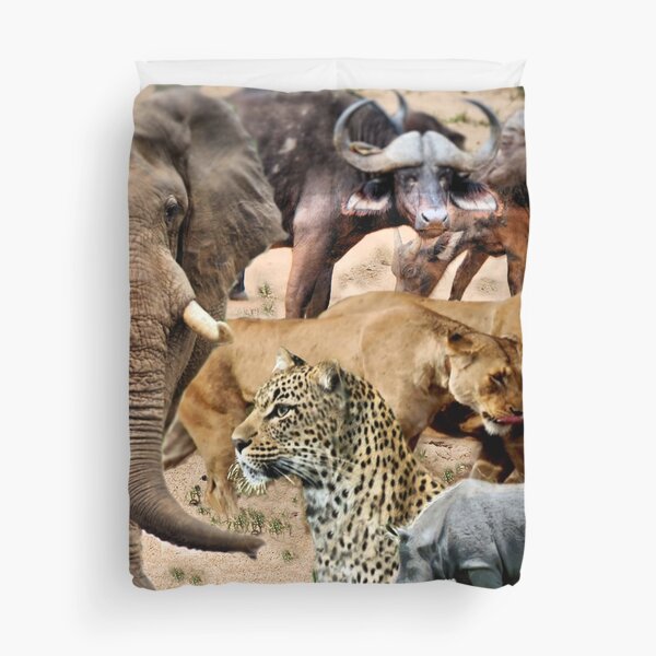 "AFRICA'S BIG 5 - DIE GROOT 5" Duvet Cover for Sale by mags | Redbubble