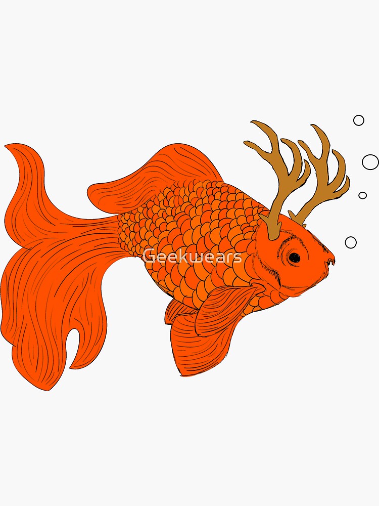 "Keyleth the Goldfish (Limited Edition)" Sticker for Sale by Geekwears ...