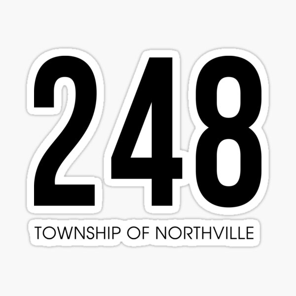 "Township of Northville, MI - 248 Area Code" Sticker for Sale by ...