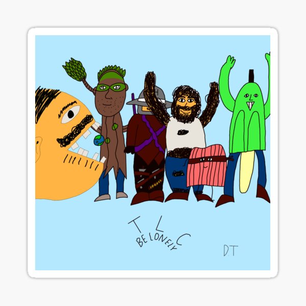 "The Loner’s Club" Sticker by Barktoonz | Redbubble