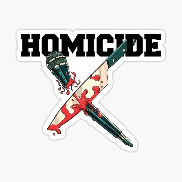 "Homicide" Sticker for Sale by jassgodard | Redbubble