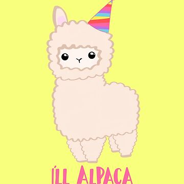 "ALPACA Birthday Card! Party Hat Animal Birthday Puns" Greeting Card ...