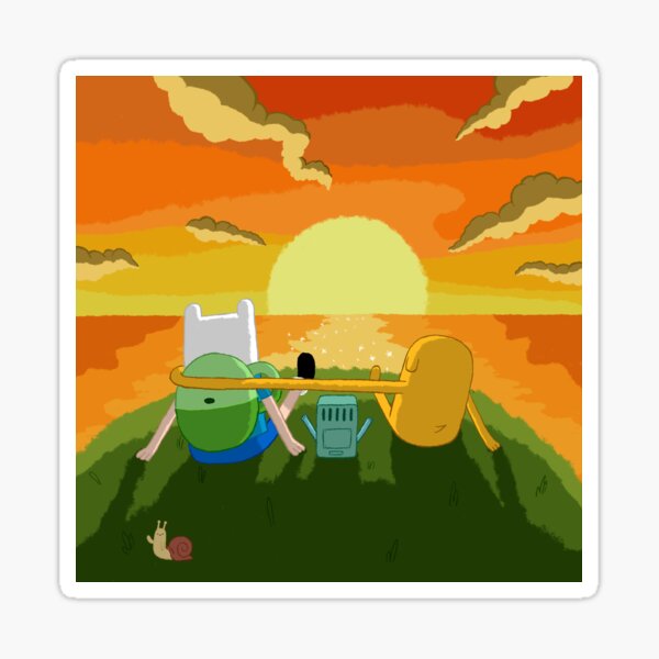 "Adventure time " Sticker for Sale by Puka12 | Redbubble