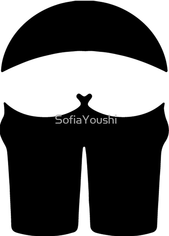 "Buttocks butt ass anus traffic sign symbol " by SofiaYoushi | Redbubble