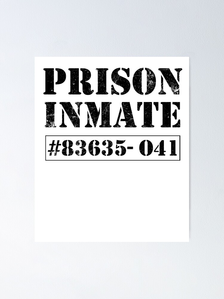 "Prison Inmate Psych Ward Escaped Convict Fancy Dress Costume" Poster ...