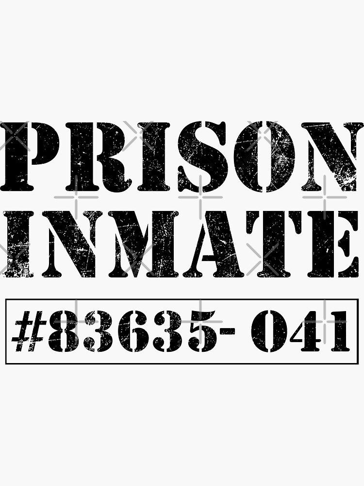 "Prison Inmate Psych Ward Escaped Convict Fancy Dress Costume" Sticker ...