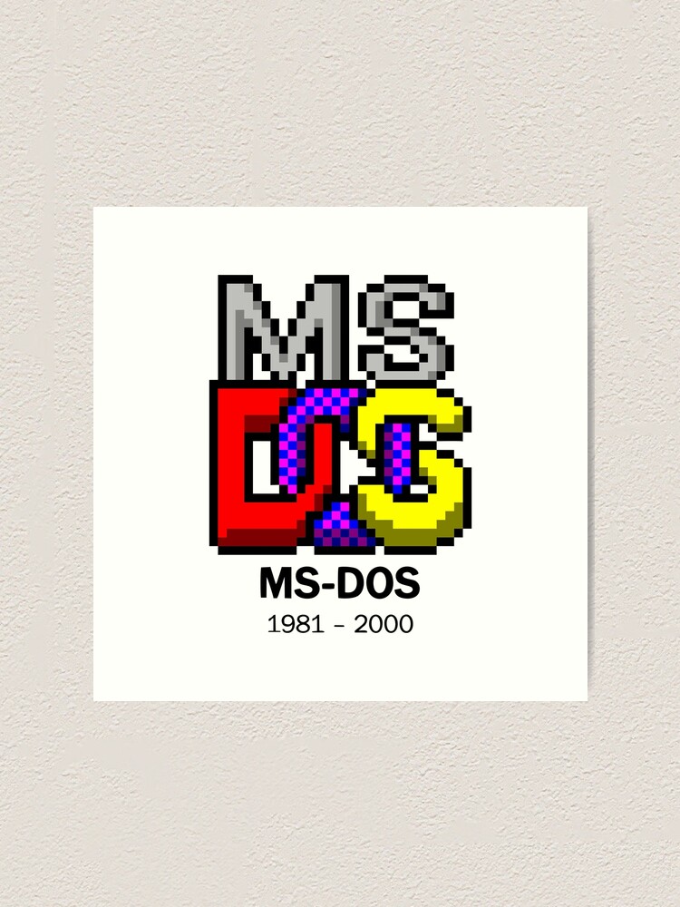 "Ms Dos Logo" Art Print for Sale by minafrueh | Redbubble