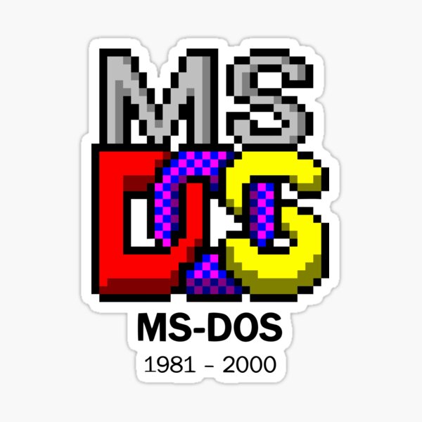 "Ms Dos Logo" Sticker for Sale by minafrueh | Redbubble
