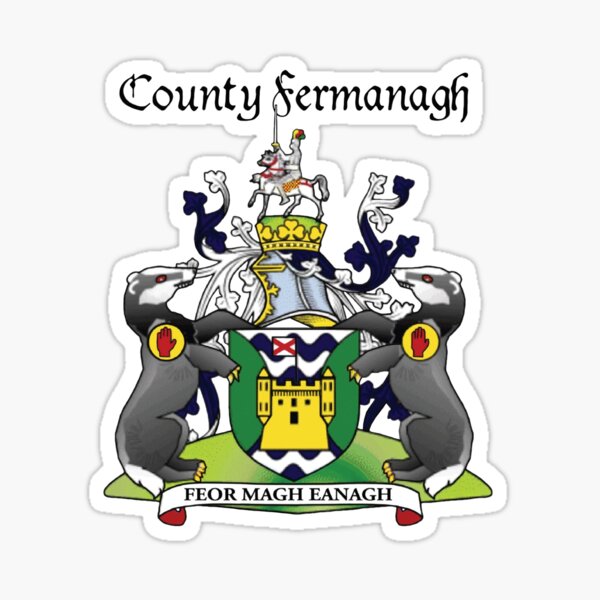 "County Fermanagh Ancient Crest" Sticker for Sale by danastuff | Redbubble