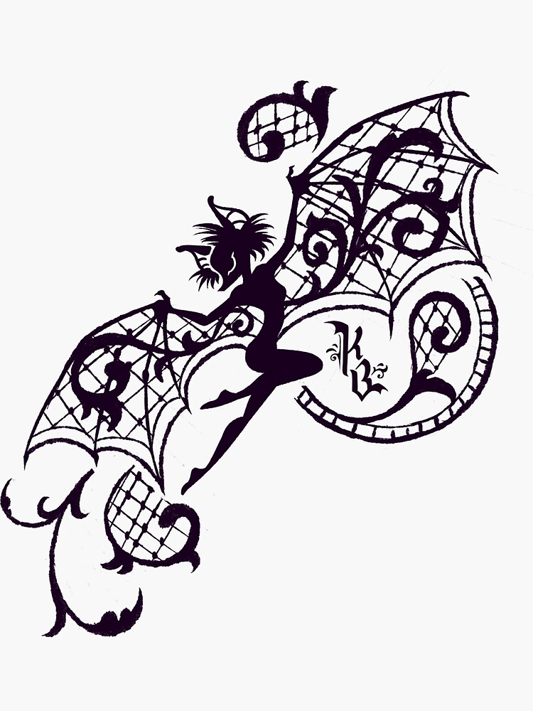 "Lace Bat" Sticker for Sale by LarissaRivero | Redbubble