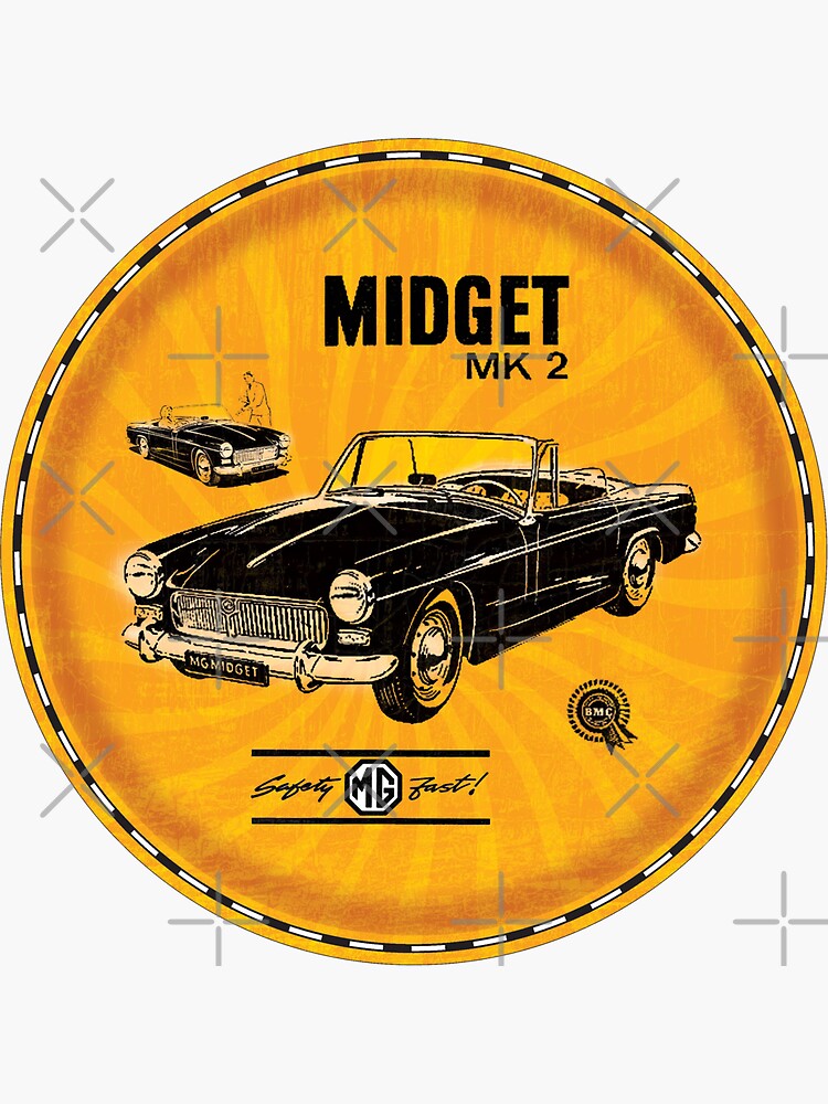 "MG Midget" Sticker for Sale by Centuryvault | Redbubble