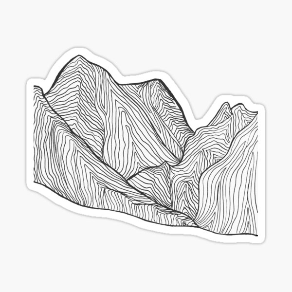 Cascade Mountain Range Stickers | Redbubble