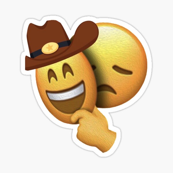 "sad yee haw :(" Sticker for Sale by omglara | Redbubble