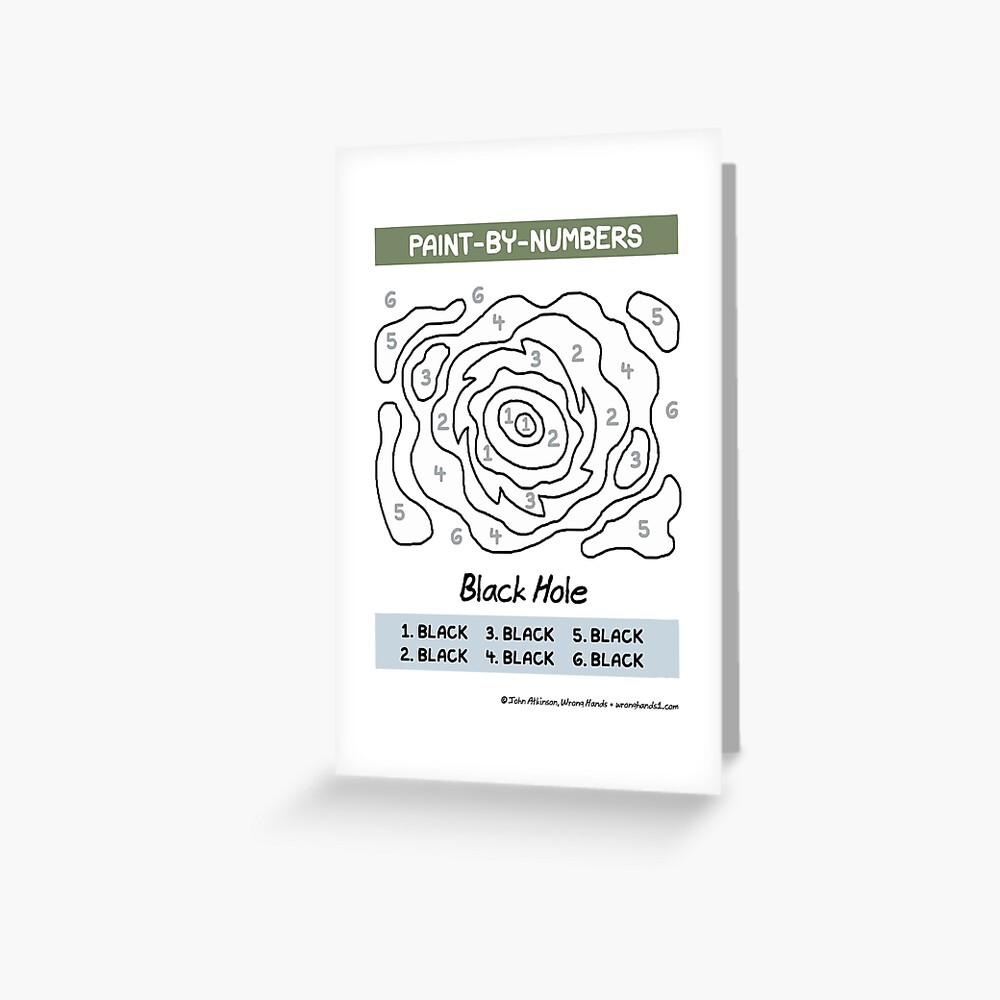 "Paint-by-numbers" Greeting Card for Sale by WrongHands | Redbubble