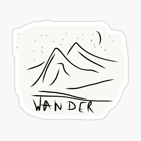 "Wanderer Sticker (Stars & Valley)" Sticker for Sale by brookewanderer ...