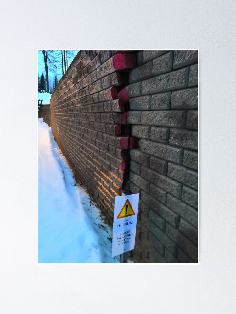 "Cracked wall" Poster by gaduspa | Redbubble