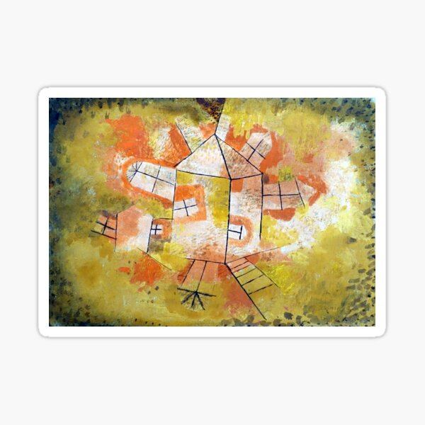 "Paul Klee Revolving House" Sticker by pdgraphics | Redbubble