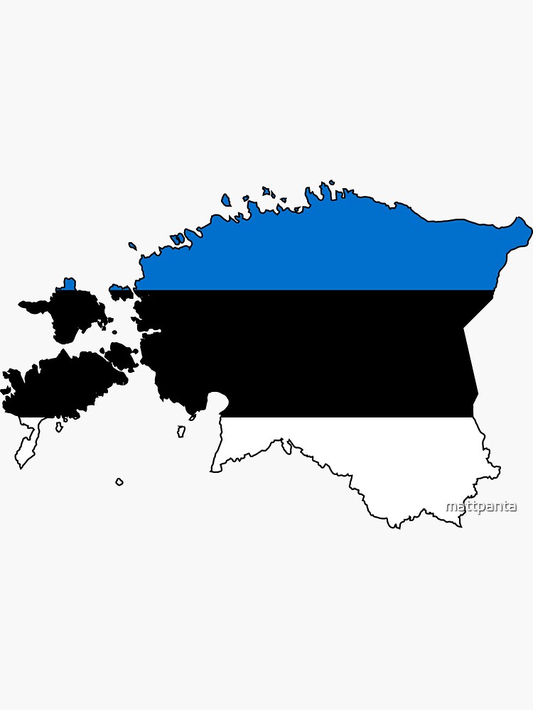 "Estonia Flag Map" Sticker for Sale by mattpanta | Redbubble