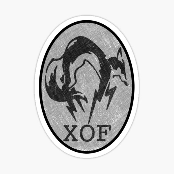 "-GAMING- XOF Solid Metal Gear B & W Logo" Sticker for Sale by ...