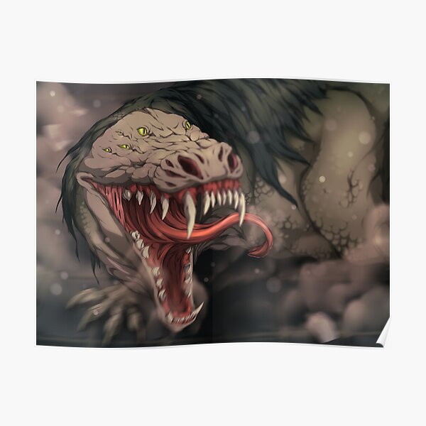 "SCP-682" Poster for Sale by Neutron-Quasar | Redbubble
